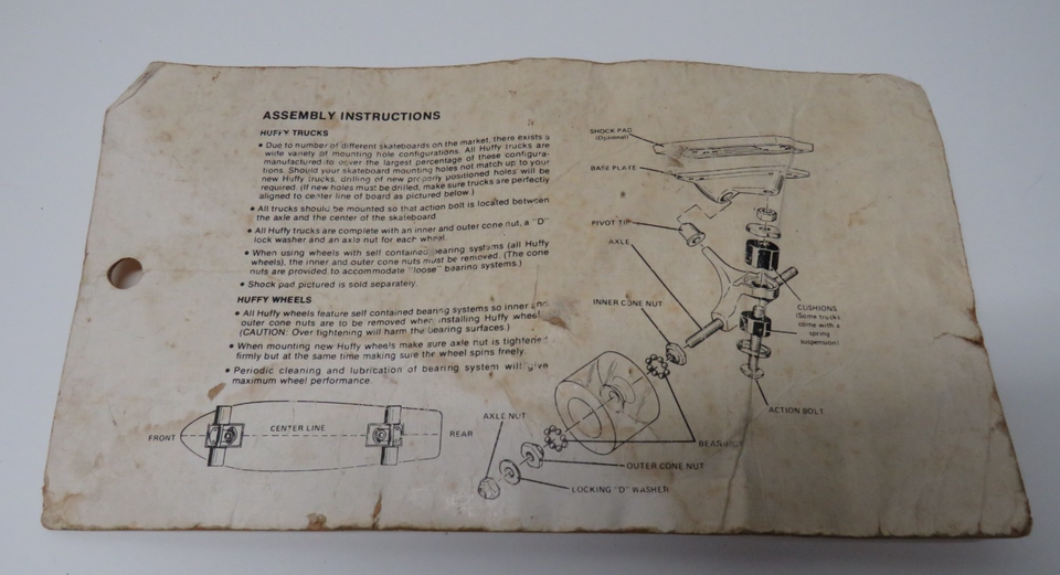 Nos WRENCH Vintage 70’s THUNDER Board Skateboard By Huffy Trucks Parts ...