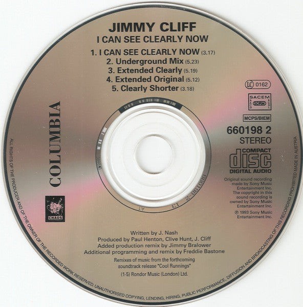 Jimmy Cliff - I Can See Clearly Now - Used CD - 57 - F7269z | eBay UK