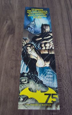 Dc Comics BATMAN 75th Anniversary BOOKMARK NY CON EXCLUSIVE | eBay
