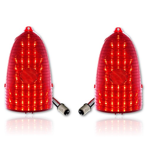 55 Chevy Red LED Sequential Tail Brake Light Back Up Delete Lens ...