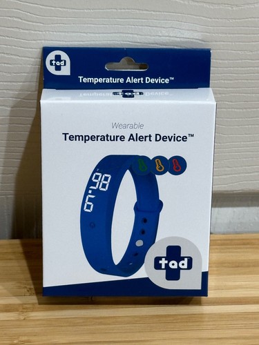 New in Box TAD Safe Wearable "Temperature Alert Device" - Blue Silicone ...