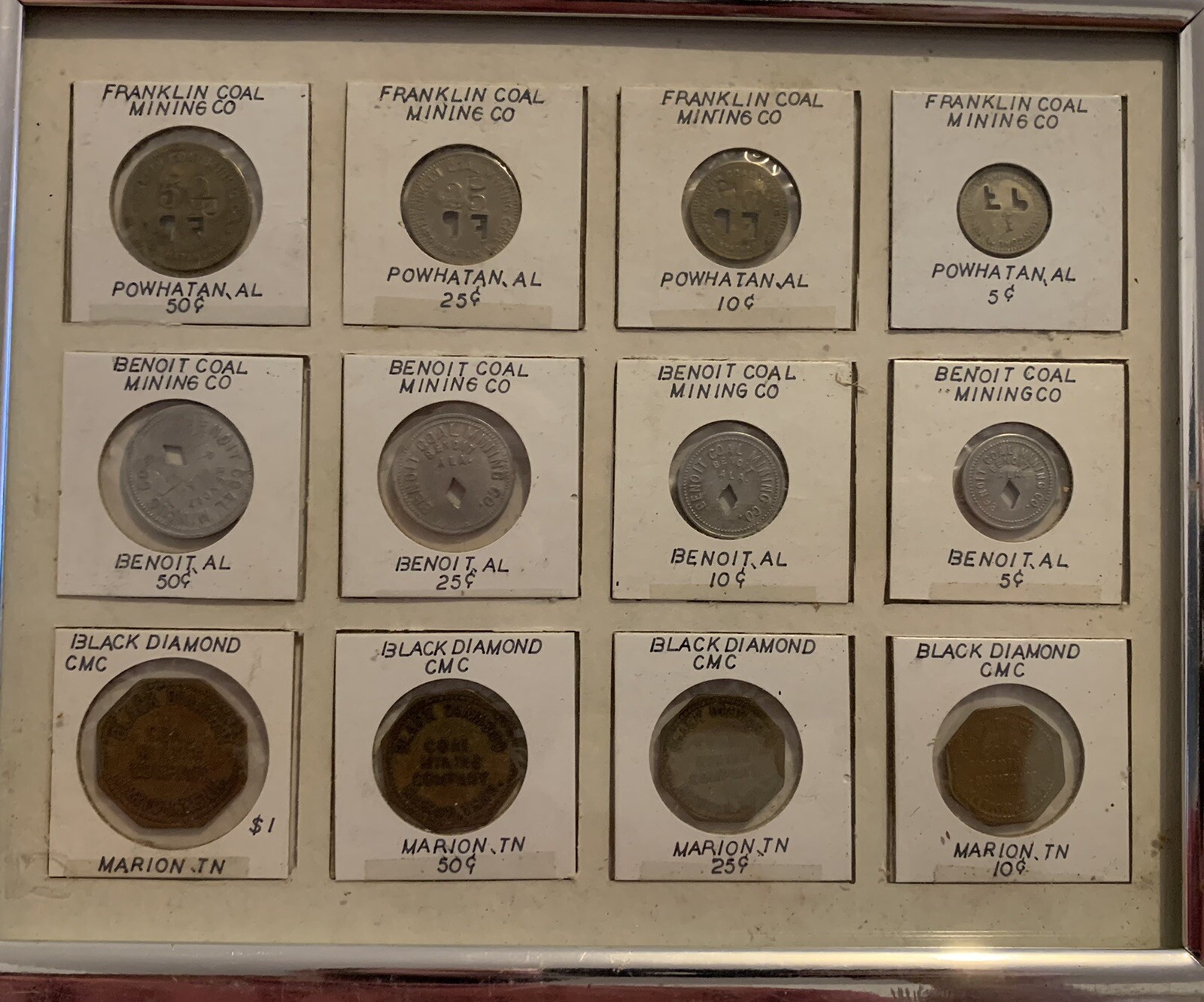 Coal Mining Lumber token coins winding gulf franklin benoit Diamond ...