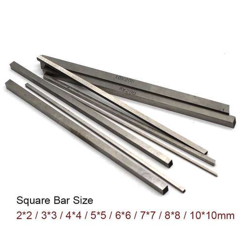 Length 200mm Metric Key Steel Square Bar Keyway 2mm 3mm 4mm 5mm 6mm 7mm ...