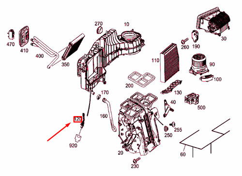 Mercedes-Benz CLA C117 A/c Evaporator Temperature Sensor A2208300772 ...
