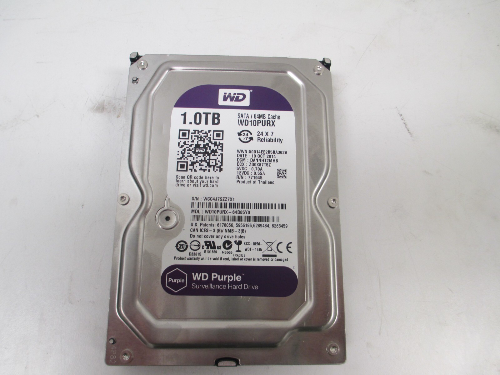 Western Digital WD Purple 1.0TB Surveillance HDD SATA WD10PURX | eBay