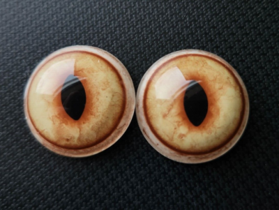 26mm Glass Eyes Slit Pupil - Animatronics Halloween Monster Prop ...
