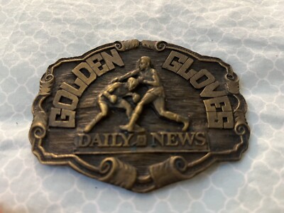 Daily News Golden Gloves Boxing Vintage Large Brass Belt Buckle, | eBay