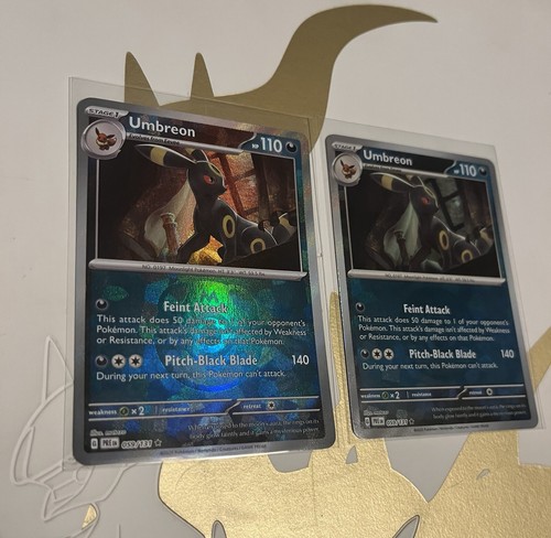 Pokemon TCG Umbreon Master Ball Prismatic Evolutions 059/131 and Poke ...