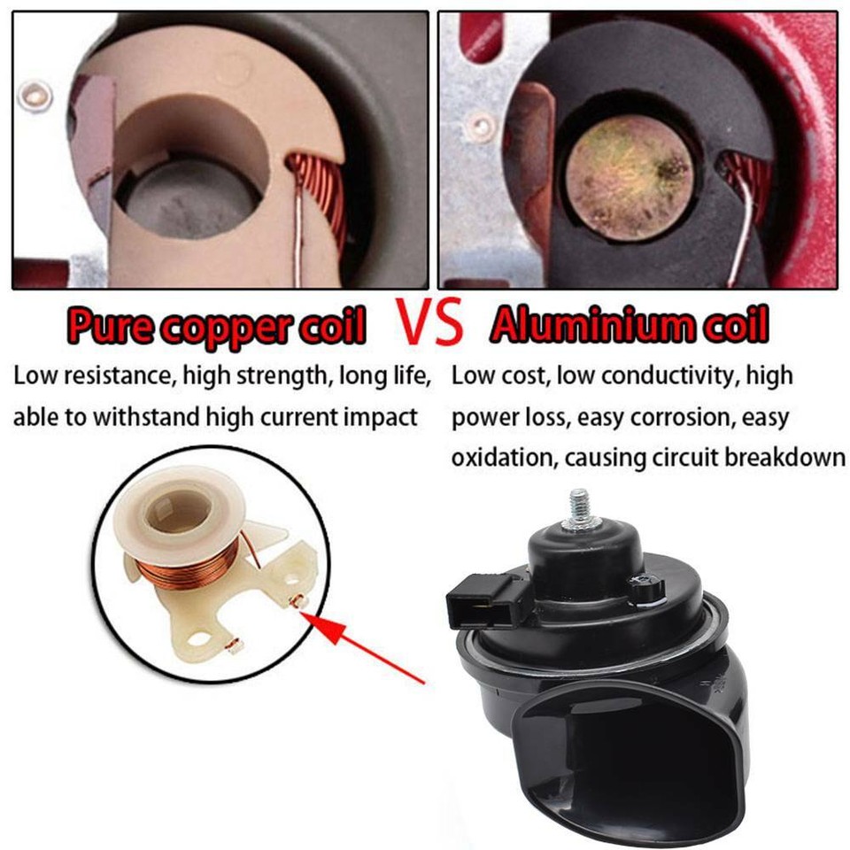 12V 125db Waterproof Snail Horn For Toyota Camry Tacoma RAV4Corolla ...