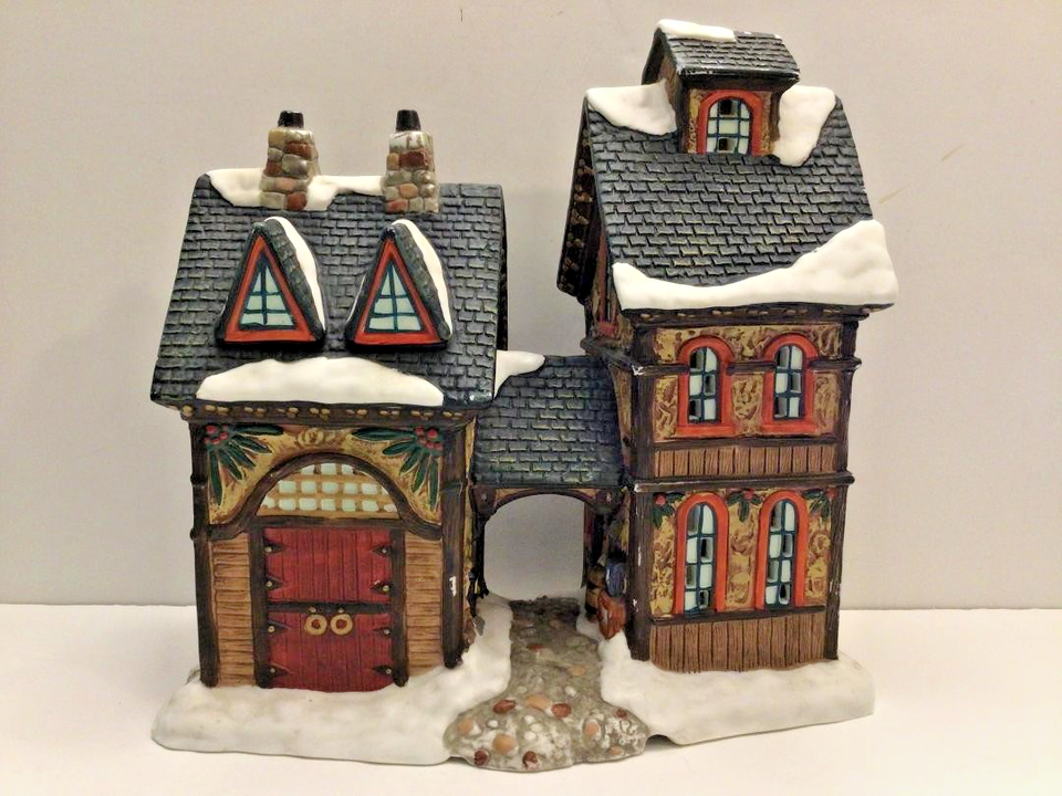 CT 1-Ladies Home Lighted "CHRISTMAS VILLAGE--REINDEER STABLE" | eBay