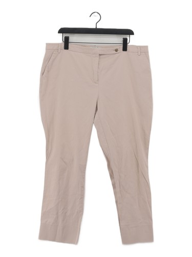 Jasper Conran Women's Trousers UK 18 Cream Cotton with Elastane ...