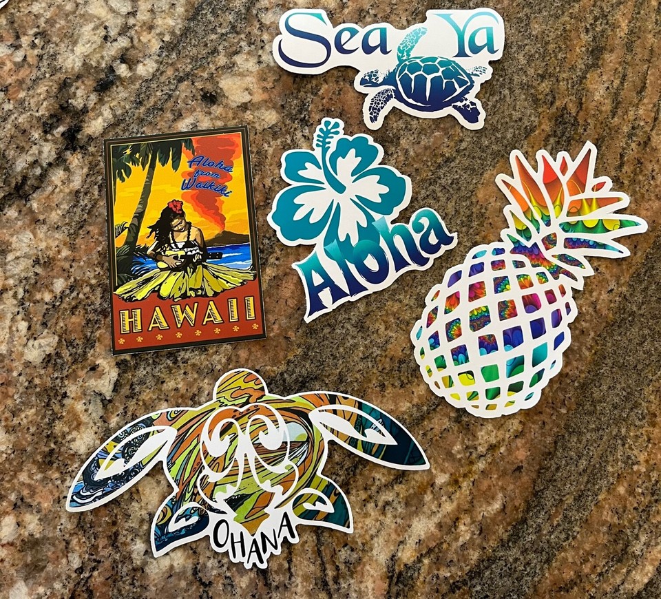 Live Aloha Sticker Pack Lot - Surfing Hawaii Island Maui Kauai Kona ...