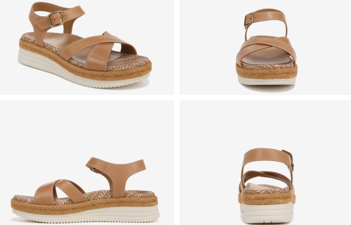 Vionic Mar Camel Leather Strappy Sandal Arch Support Women's sizes 5-11 ...