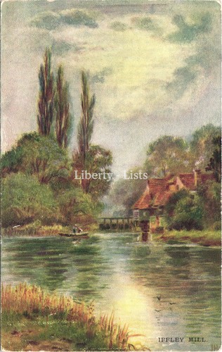 Iffley Mill Oxford W. Faulkner Artist Postcard by JH with 1905 STONE ...