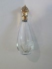 19th C. Dutch Netherlands Cut Crystal Scent / Perfume Bottle, 14 K Gold ...