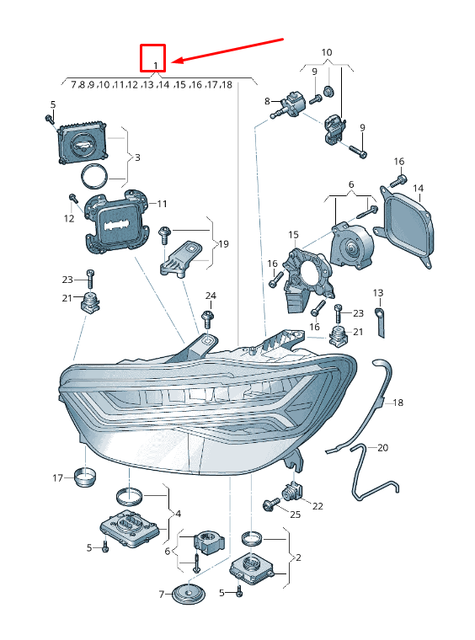 Audi A6/s6/avant Quattro 2016 LED Headlight With Matrix Beam 4g0941784 ...