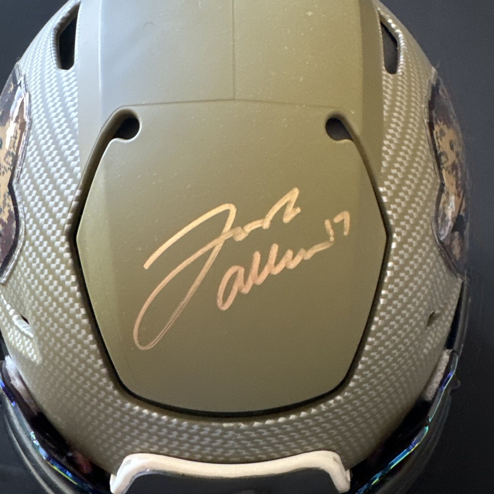 Josh Allen Signed Custom Authentic Full Size Speed Flex RARE Salute ...