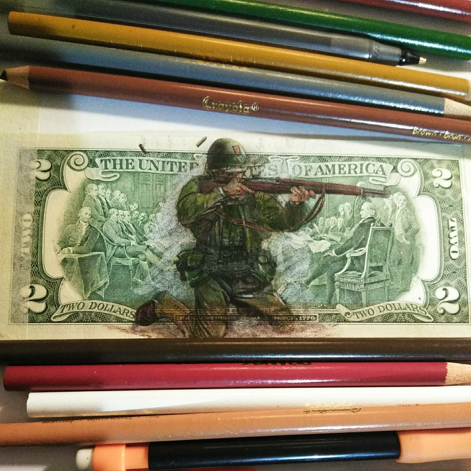 2017 $2 dollar bill J&M Tarantula as WW2 American Soldier only 99 will ...