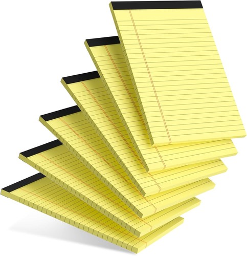 6pcs Small Note Pad 5x8 College Ruled Legal Pads Paper Notepads 6 Pack ...
