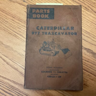 CAT Caterpillar 977 PARTS MANUAL BOOK TRAXCAVATOR TRACK LOADER, 43D ...