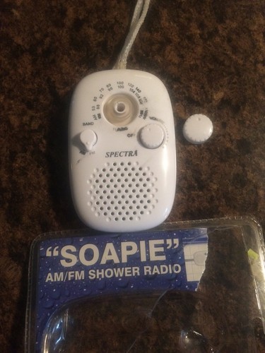 Spectra White Shower Hang Tunes AM/FM Radio Model WM-120 Clock for sale ...