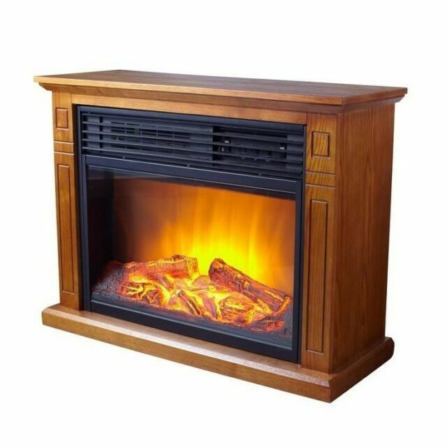 Hampton Bay FP405R-QA(oak) Electric Infrared Fireplace - Oak for sale ...