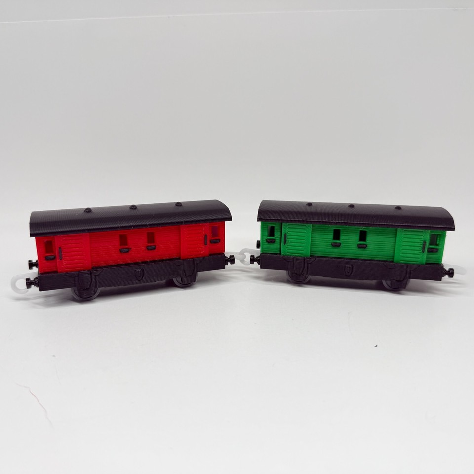 Trackmaster Plarail 2 Mail Trains Custom Made for Thomas & Friends Red ...