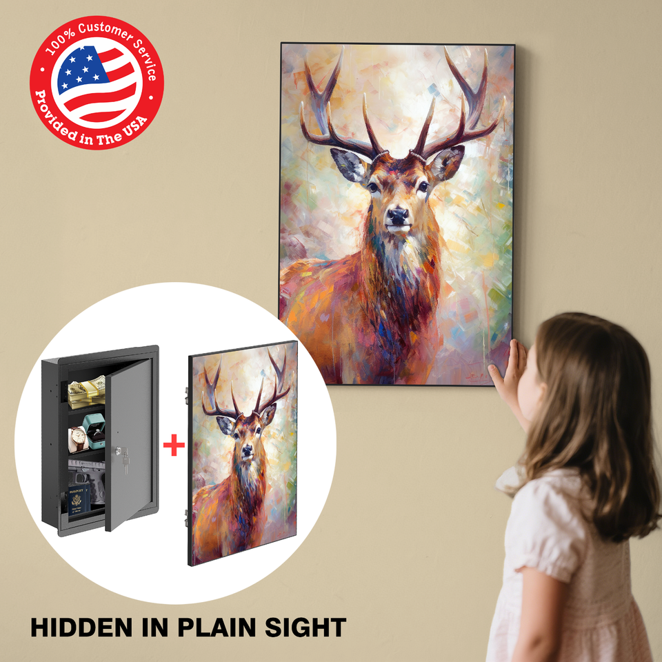 POCHAR Picture Hidden In Wall Safe Gun Secret Storage Hidden ...