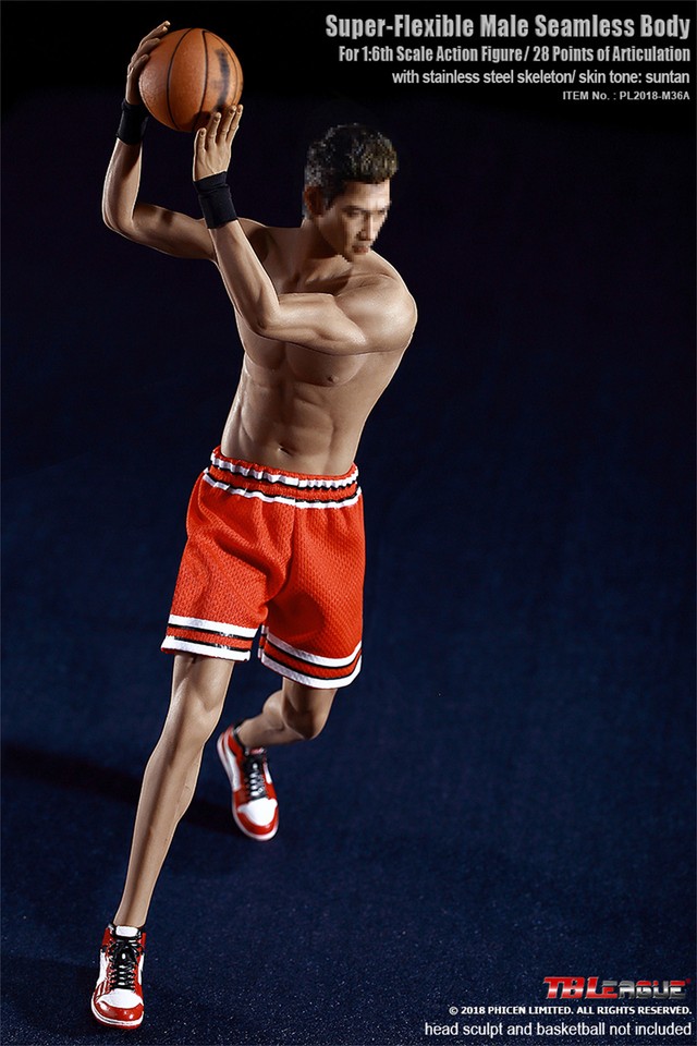 TBLeague M36A 1:6 Suntan Skin Male Body Seamless Flexible Gym Action ...