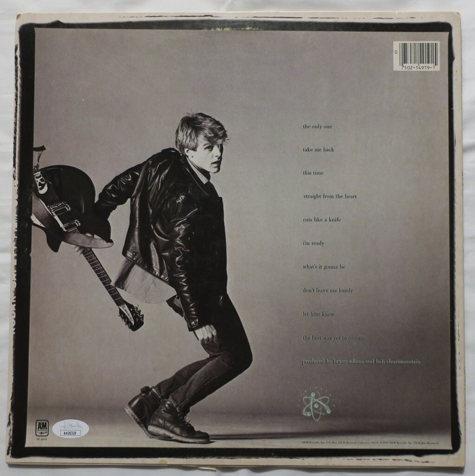 Bryan Adams Signed Cuts Like a Knife Authentic Autographed Album JSA # ...
