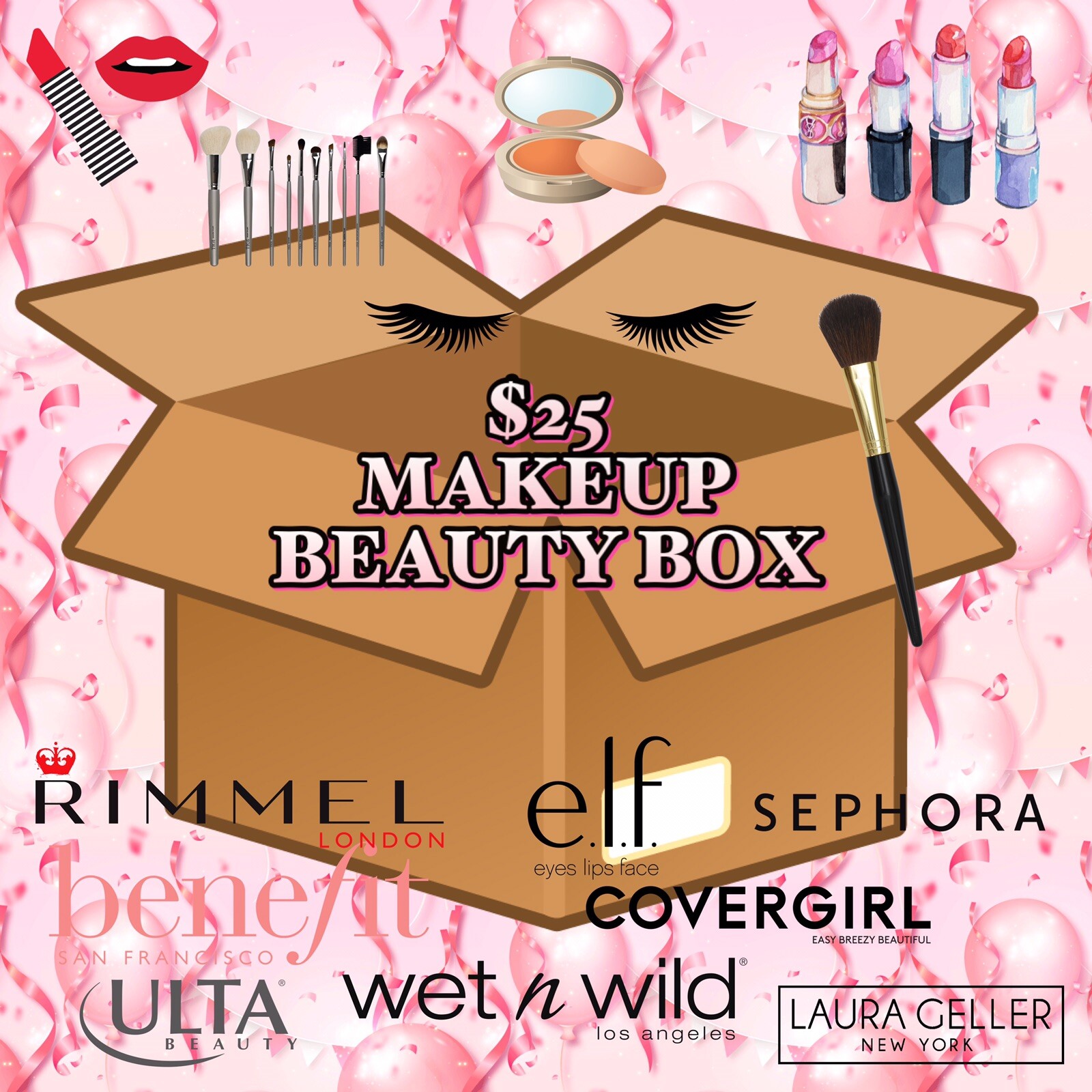 Makeup Cosmetics Beauty Box Gift Set Christmas, Valentines Day Womens ...