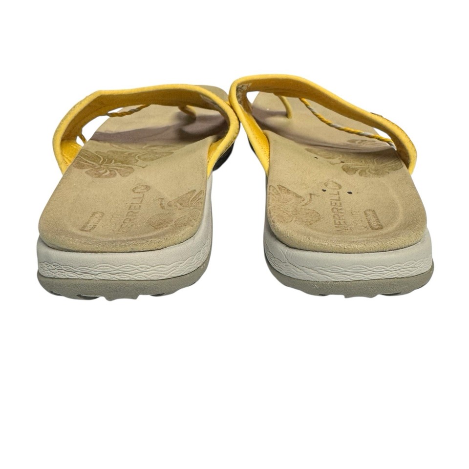 Merrell Sport Sandals Women's 9 Yellow Flip Flops Toe Loop Hollyleaf ...