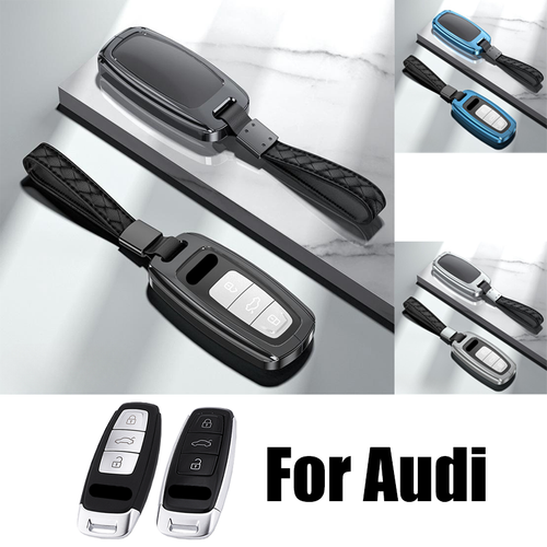 Aluminum Alloy Car Key Case Cover For Audi A4 Q3 Q5 Q8 A6 A6L A7 E-tron ...
