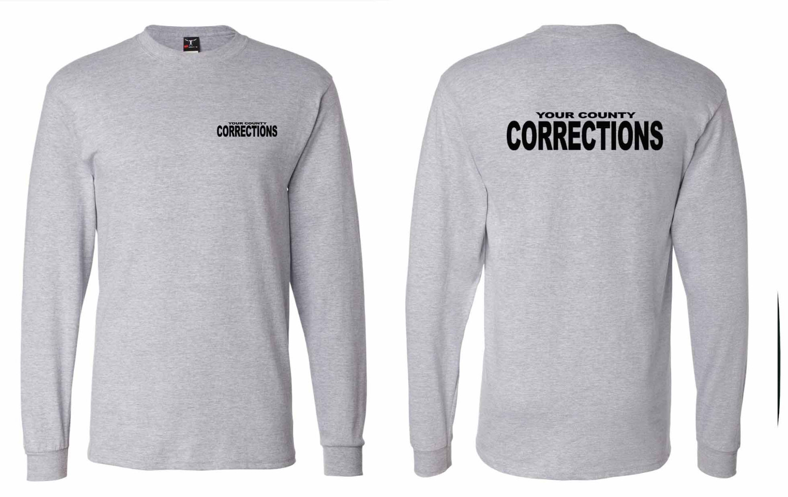 Custom County Corrections Long Sleeve Shirts S-3XL | eBay