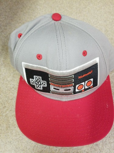 NINTENDO NES Controller Gray & Red Snapback Hat Retro Classic Official ...