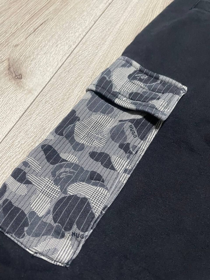 Mr Bathing Ape x Hugo Boss Camo Cargo Pants Bape Joggers Black Size S ...