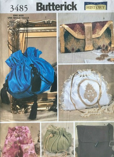 Butterick Historical Handbags Pattern 3485 UNCUT | eBay