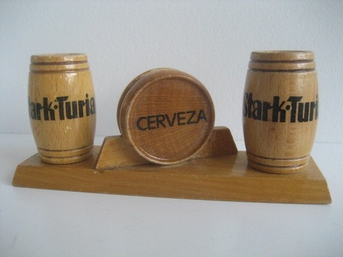 Antique Napkin Holder Made Of Wood. Stark Turia Beer | eBay