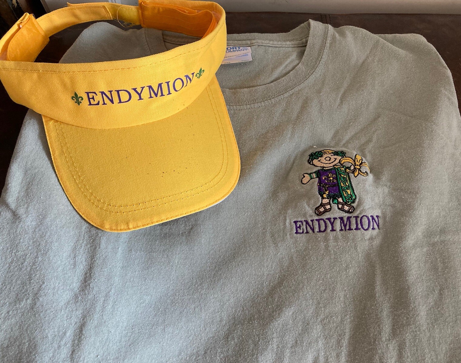 2 Krewe Of Endymion: Embroidered Logo LS Mens Sage Green Shirt 2XL ...