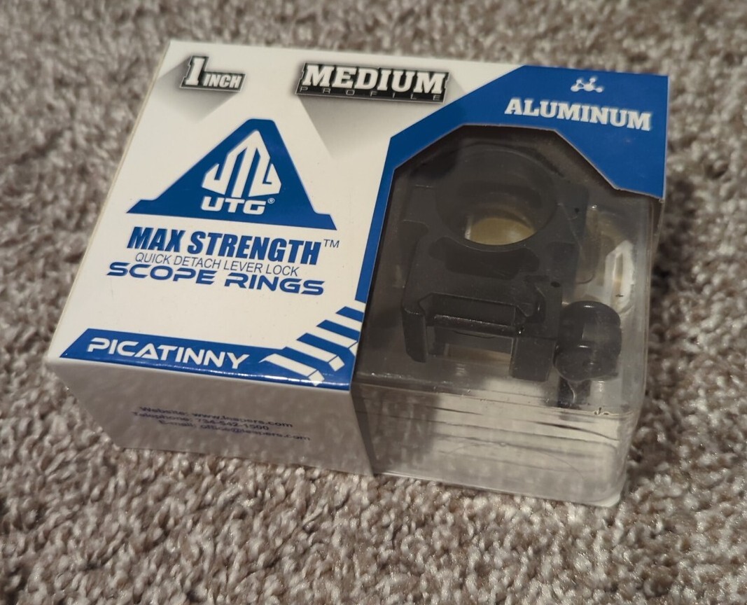 UTG Max Strength Scope Rings Medium Profile 1 Inch Aluminum RQ2W1154 | eBay