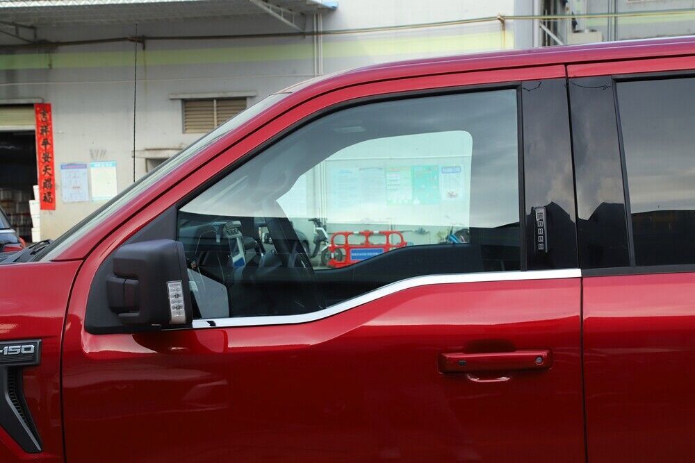 Chrome Window Sill Decor Trim Strips Accessories For Ford F-150 2021 ...