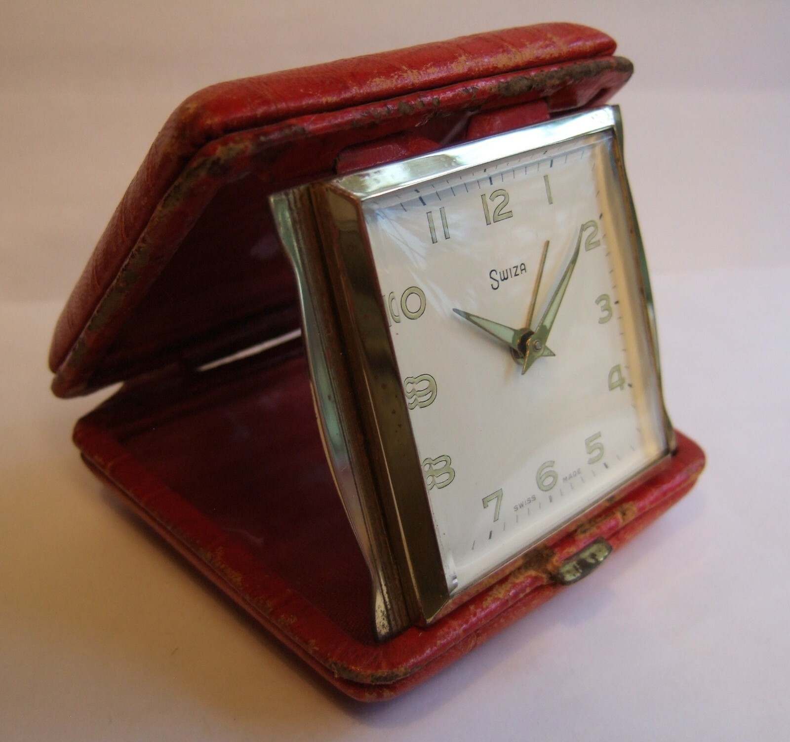 Good Vintage 1950's Swiza Art Deco Swiss Made Travel Alarm Clock! | eBay UK