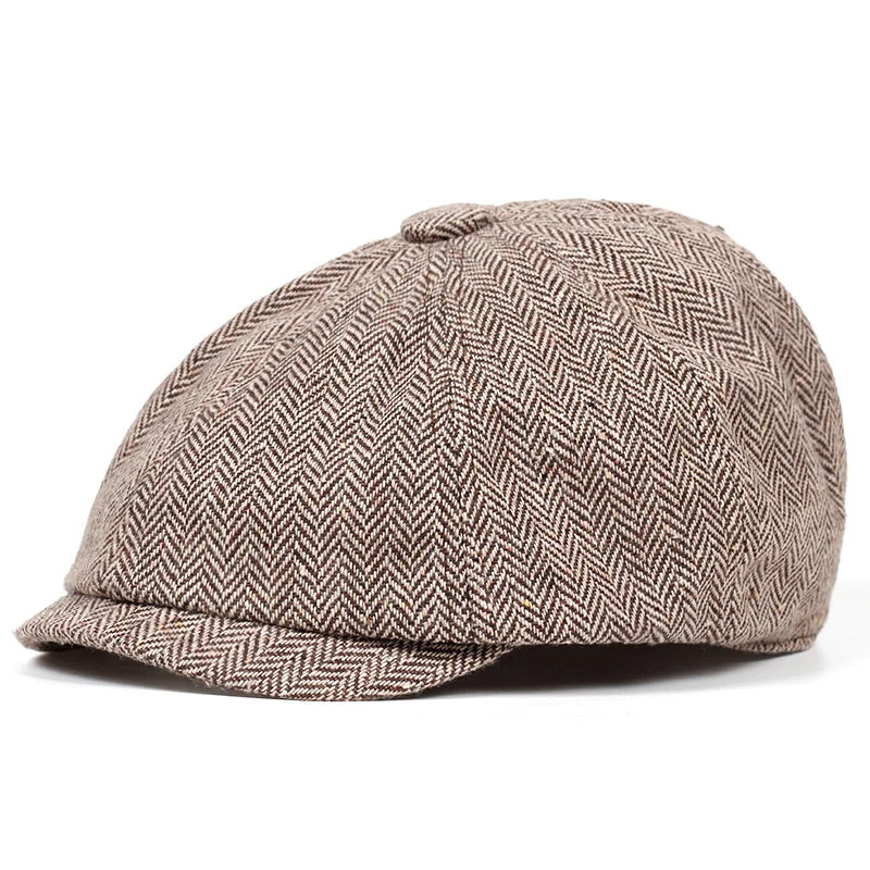 Retro Newsboy Caps Men Octagonal Hats British Painters Hats Autumn ...