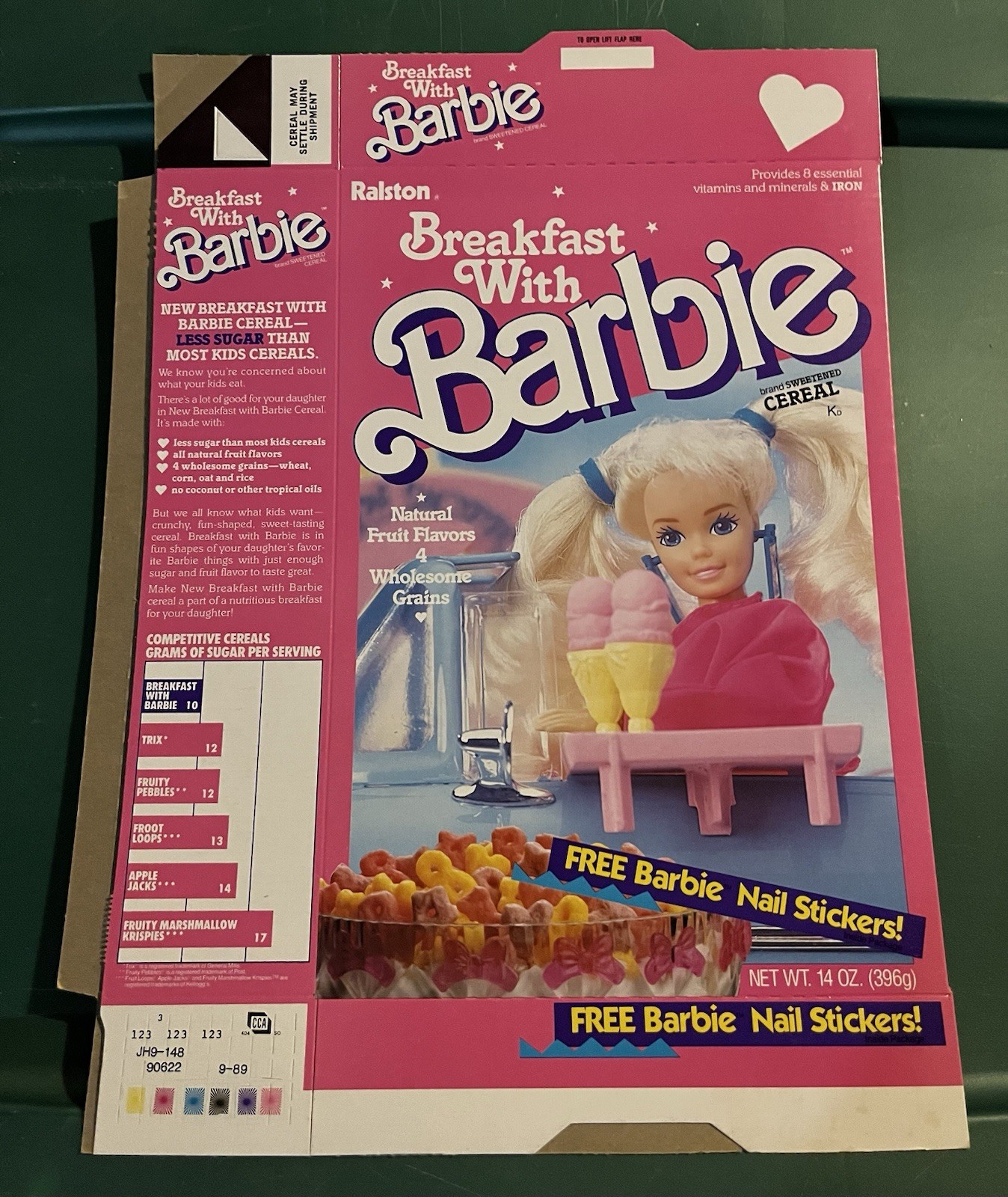Vintage Ralston 1989 Barbie Cereal Box Unused Flat | eBay
