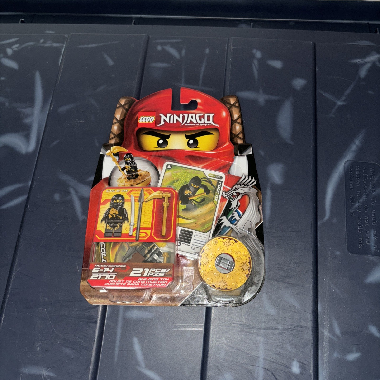 Lego Ninjago Masters of Spinjitzu Cole DX 2170 Battle Spinner Spinja ...