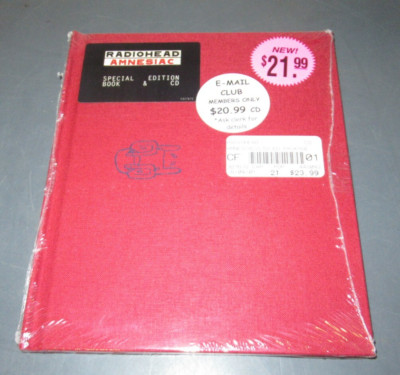 2001 RADIOHEAD Album AMNESIAC Special Edition RED LIBRARY BOOK & CD ...