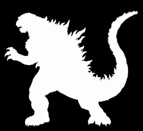 Godzilla, sticker, window decal, mailbox decal, laptop decal, monster ...