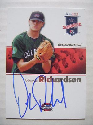 DUSTIN RICHARDSON signed RED SOX 2008 Tristar baseball card AUTO TEXAS ...