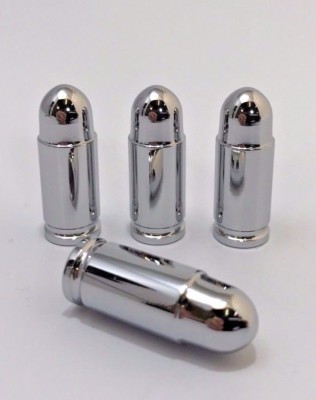 (4) Chrome Bullet Tire Valve Stem Caps (9mm, .38 Special Style) | eBay