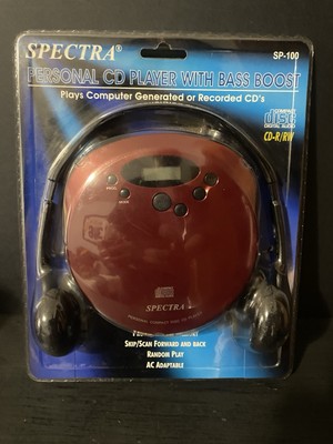 Spectra SP-100 Personal CD Player With Bass Boost, New In Package | eBay